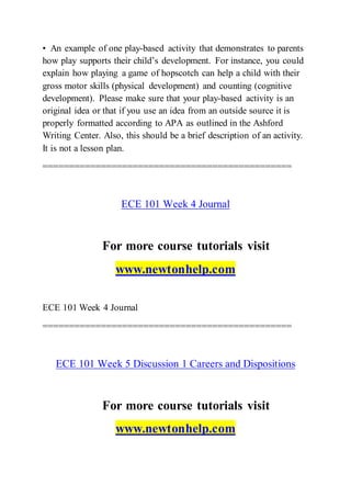ECE 101 Invent Yourself/newtonhelp.com