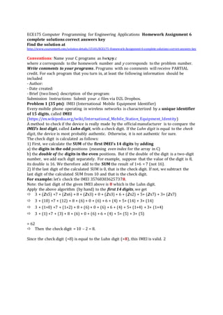 Ece175 computer programming for engineering applications homework assignment 6 complete ...