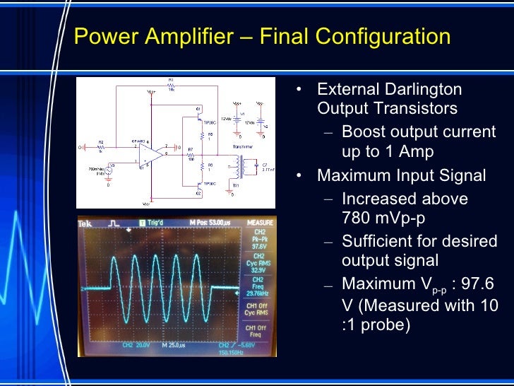 ECE 17 Final Presentation Portable Ultrasound Driver