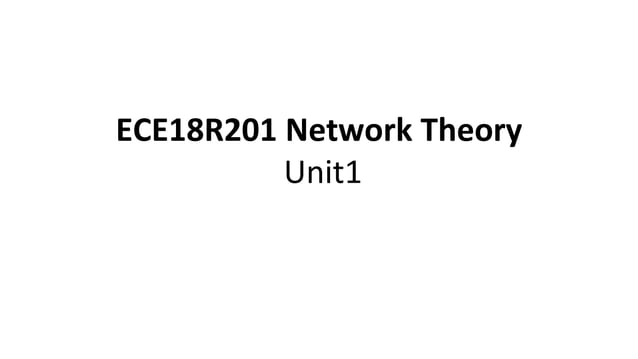 ECE18R201_Unit1.pptx | Physics | Science