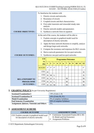 ECE203 Course Information | PDF