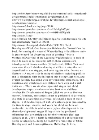 ECE 205 CHILD DEVELOPMENT WEEK ONE INSTRUCTOR GUIDANCE .docx