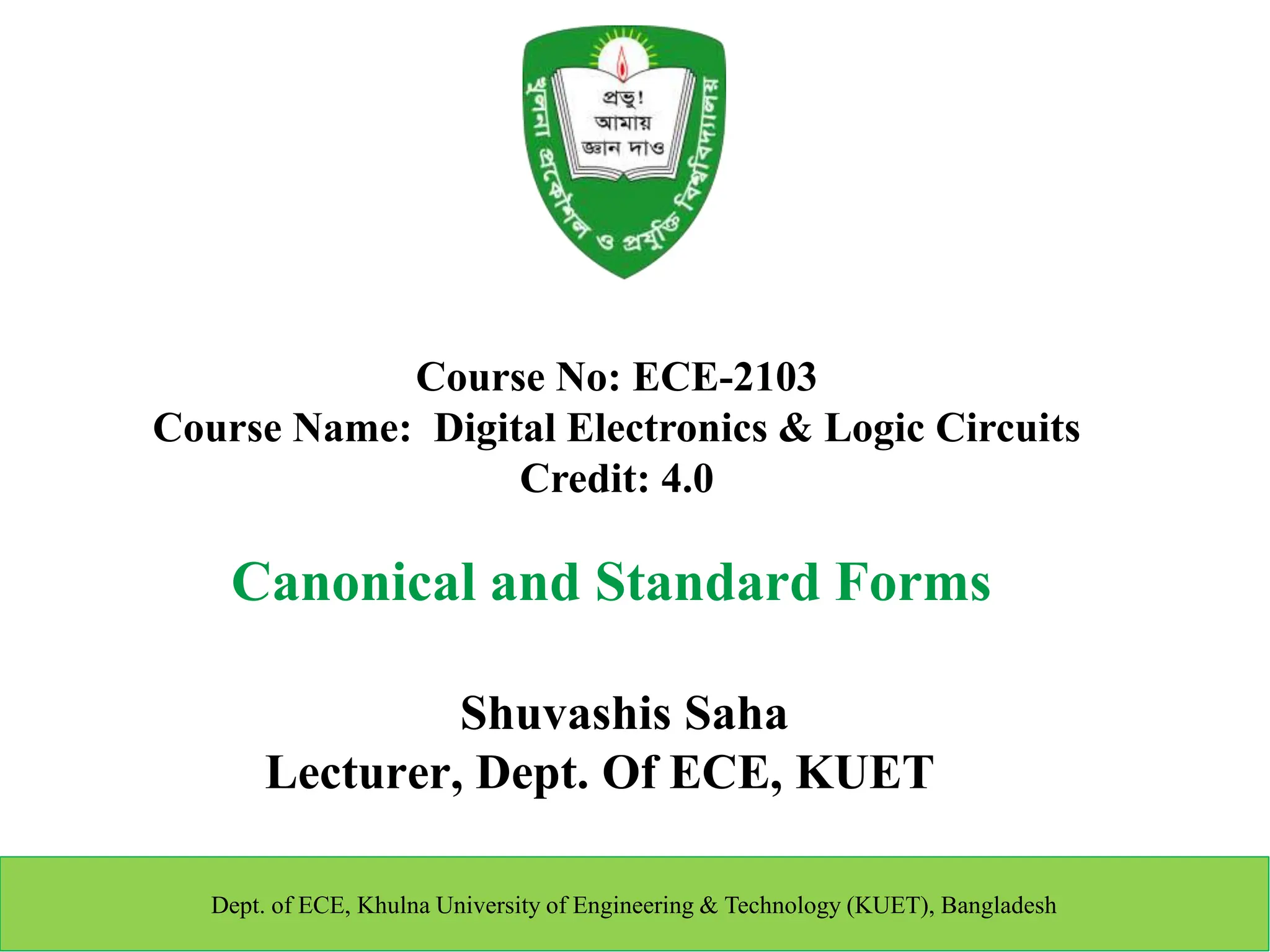 ECE 2103_L6 Boolean Algebra Canonical Forms.pptx