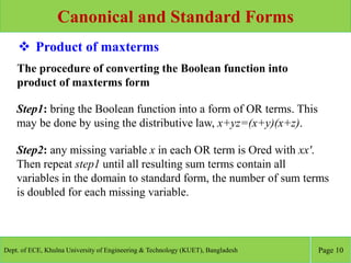 ECE 2103_L6 Boolean Algebra Canonical Forms.pptx