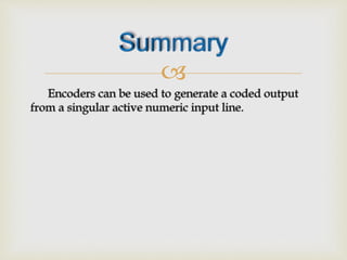 Octal to binary encoder | PPTX