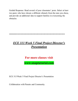 Ece 313 Education Redefined - snaptutorial.com