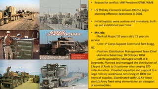 Presentation of Combat and Peace Deployments and personal life | PPT