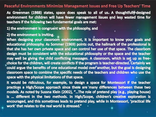 Creating Peaceful Environmental Designs for the Classroom | PPTX ...