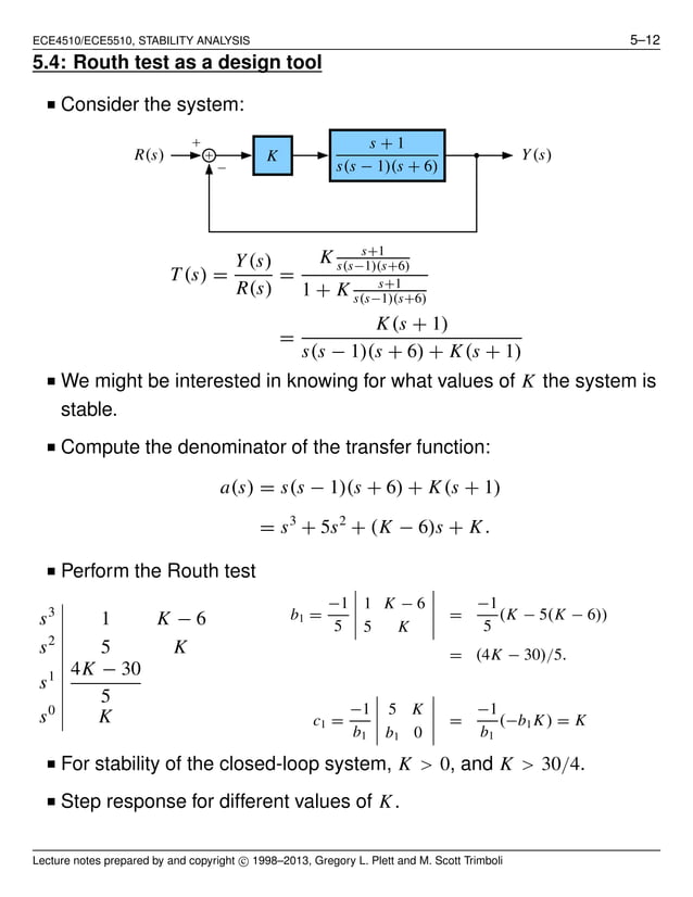 Control Systems - Stability Analysis. | PDF