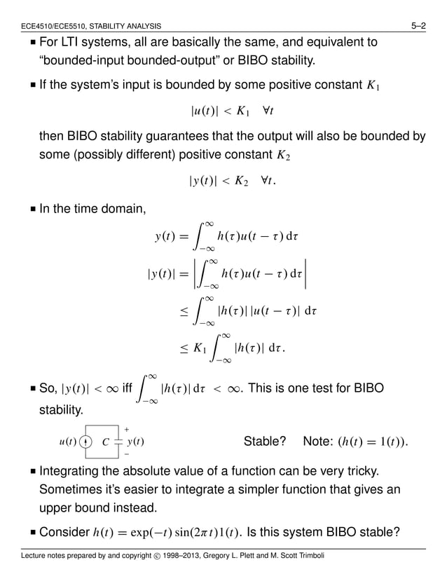 Control Systems - Stability Analysis. | PDF