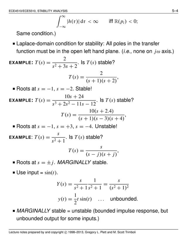 Control Systems - Stability Analysis. | PDF