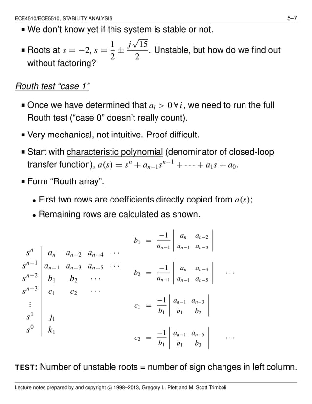 Control Systems - Stability Analysis. | PDF