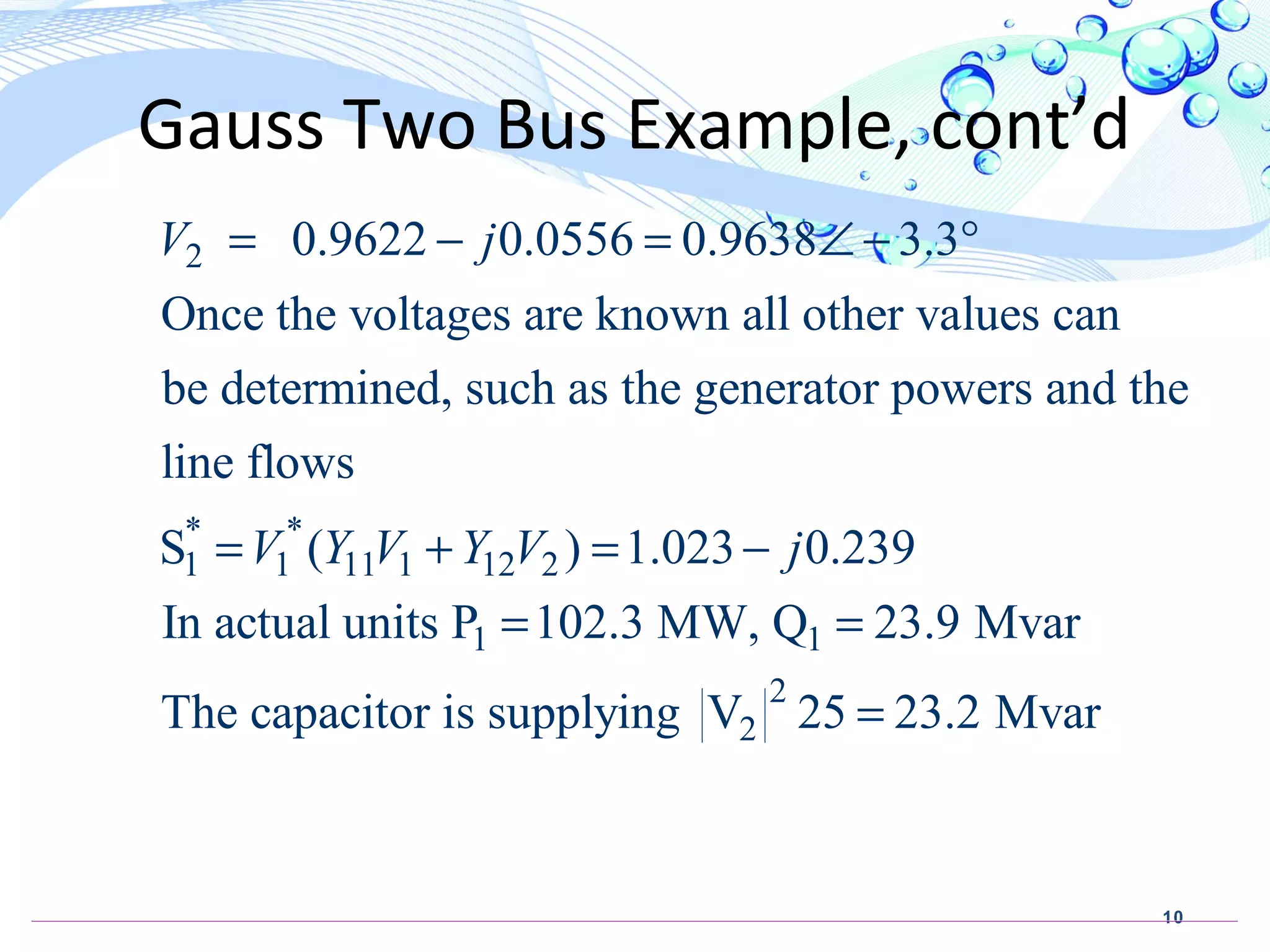 Newton Raphson method for load flow analysis | PPT