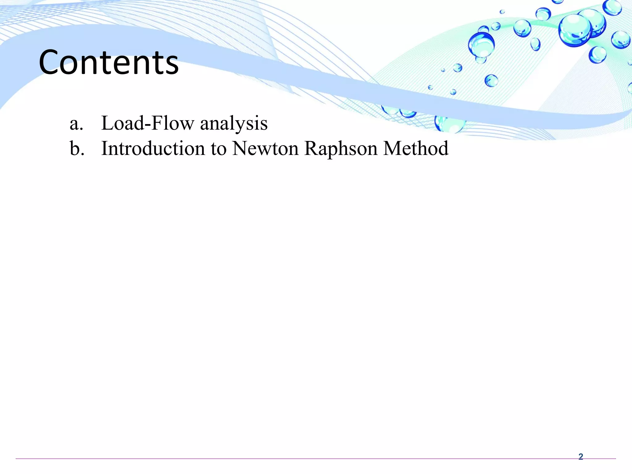 Newton Raphson Method For Load Flow Analysis PPT Newton Raphson Method For Load Flow Analysis PPT