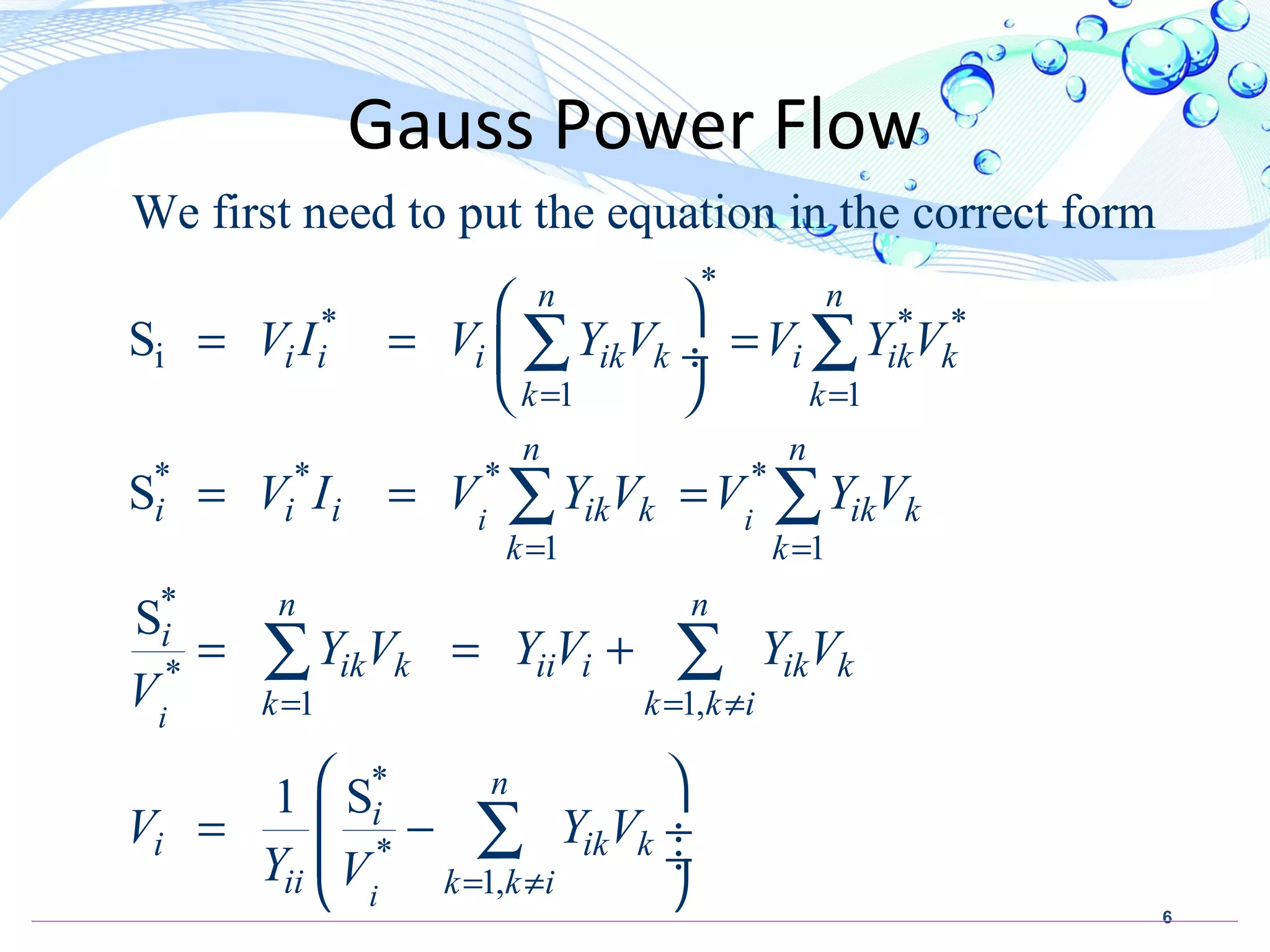 Newton Raphson method for load flow analysis | PPT
