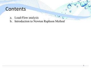 Newton Raphson method for load flow analysis | PPT
