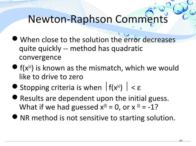Newton Raphson method for load flow analysis | PPT | Physics | Science