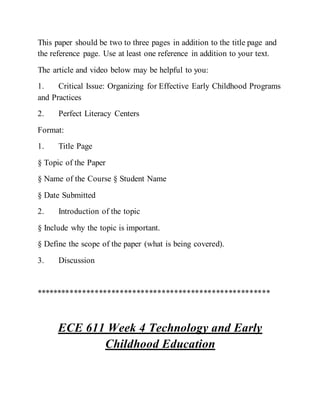 Ece 611 Success Begins / snaptutorial.com