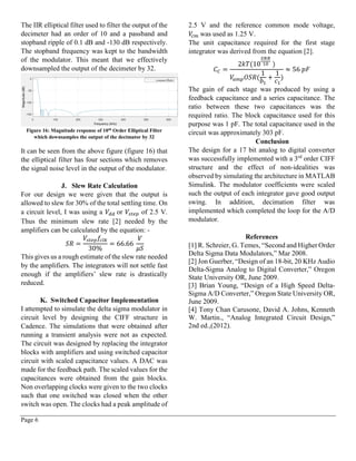 Design of 17-Bit Audio Band Delta-Sigma Analog to Digital Converter | PDF