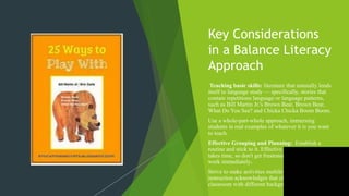 Ece642 balance literacy approach | PPTX