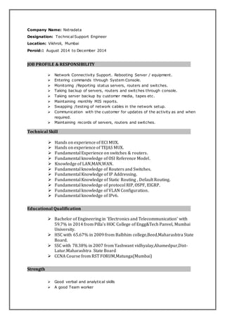 Rahul Bhossale2 | DOCX | Computer Networking | Computing