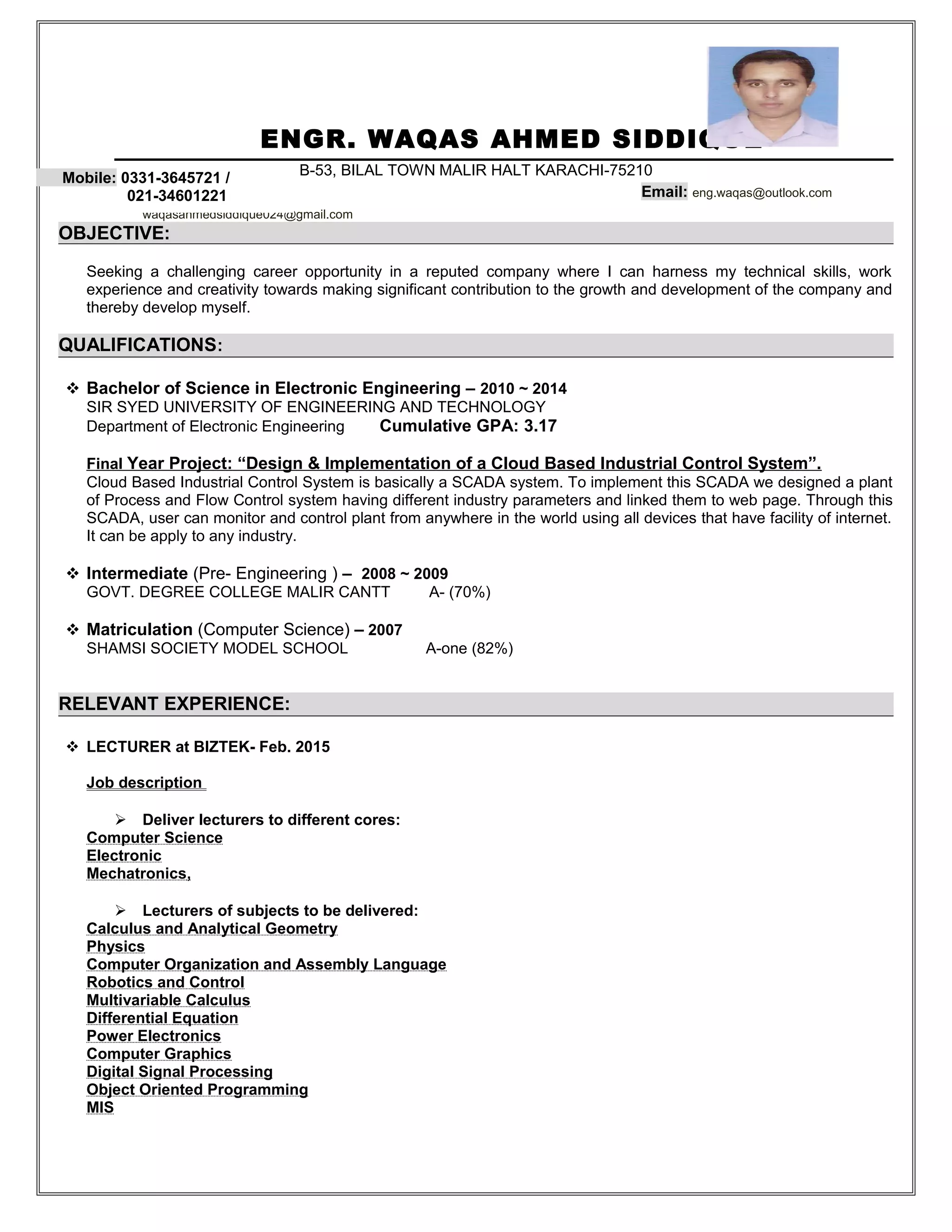 waqas ahmed siddique | DOC