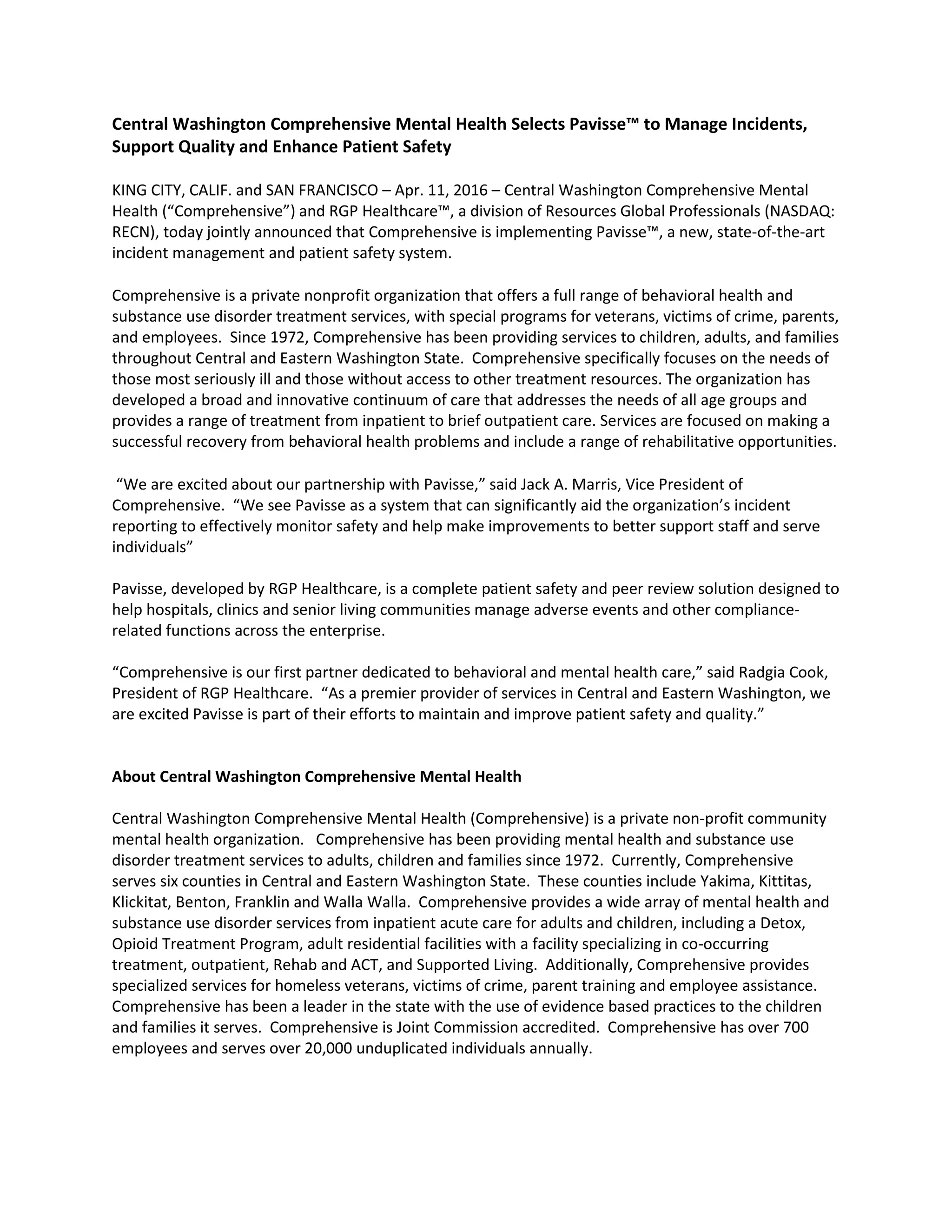 Comprehensive Press Release | PDF