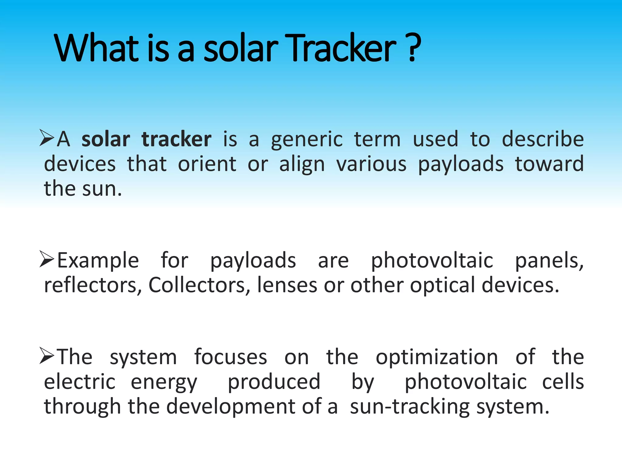 Automatic sun tracking system. ppt | PPTX