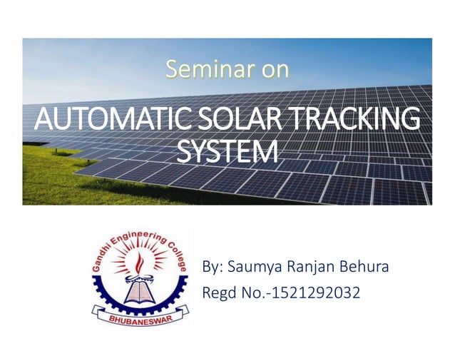 Automatic sun tracking system. ppt | PPTX