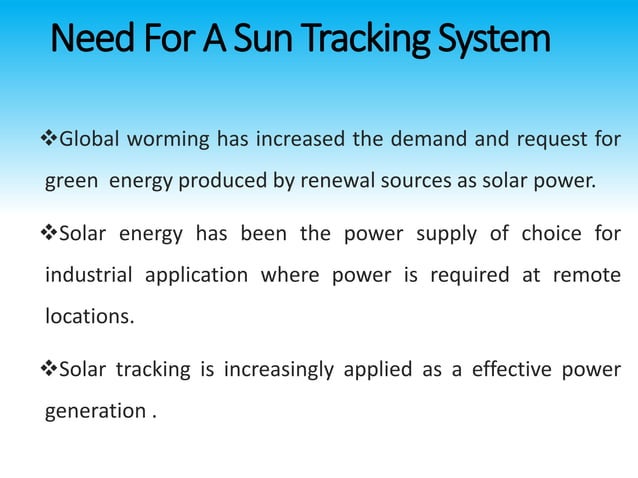 Automatic sun tracking system. ppt | PPTX