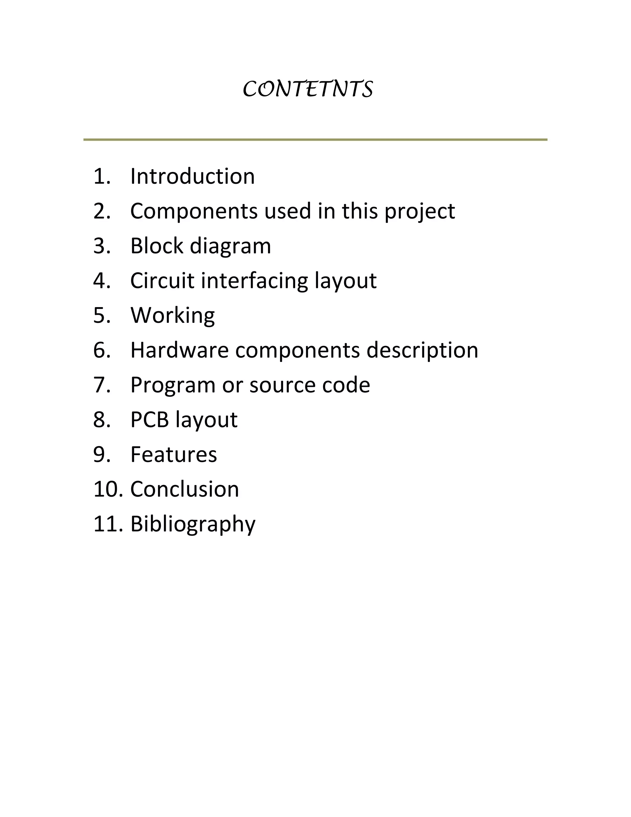 Alcohol sensing alert with engine locking project | PDF