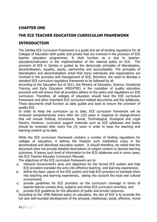 Ece curriculum framework edited version zero draft | PDF