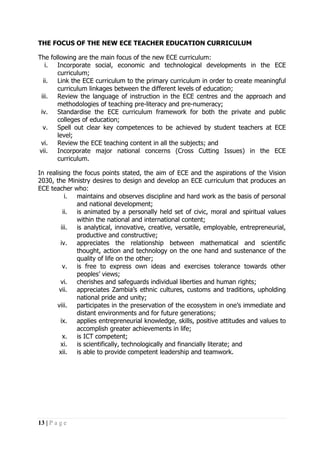 Ece curriculum framework edited version zero draft | PDF