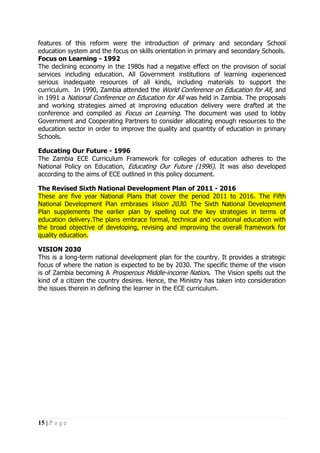 Ece curriculum framework edited version zero draft | PDF