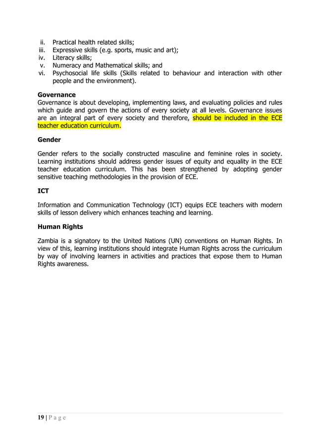 Ece curriculum framework edited version zero draft | PDF