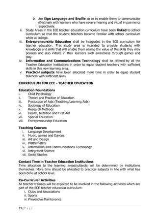 Ece curriculum framework edited version zero draft | PDF