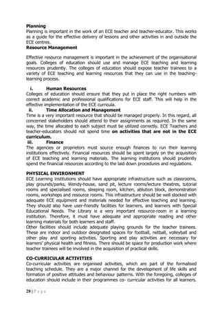 Ece curriculum framework edited version zero draft | PDF