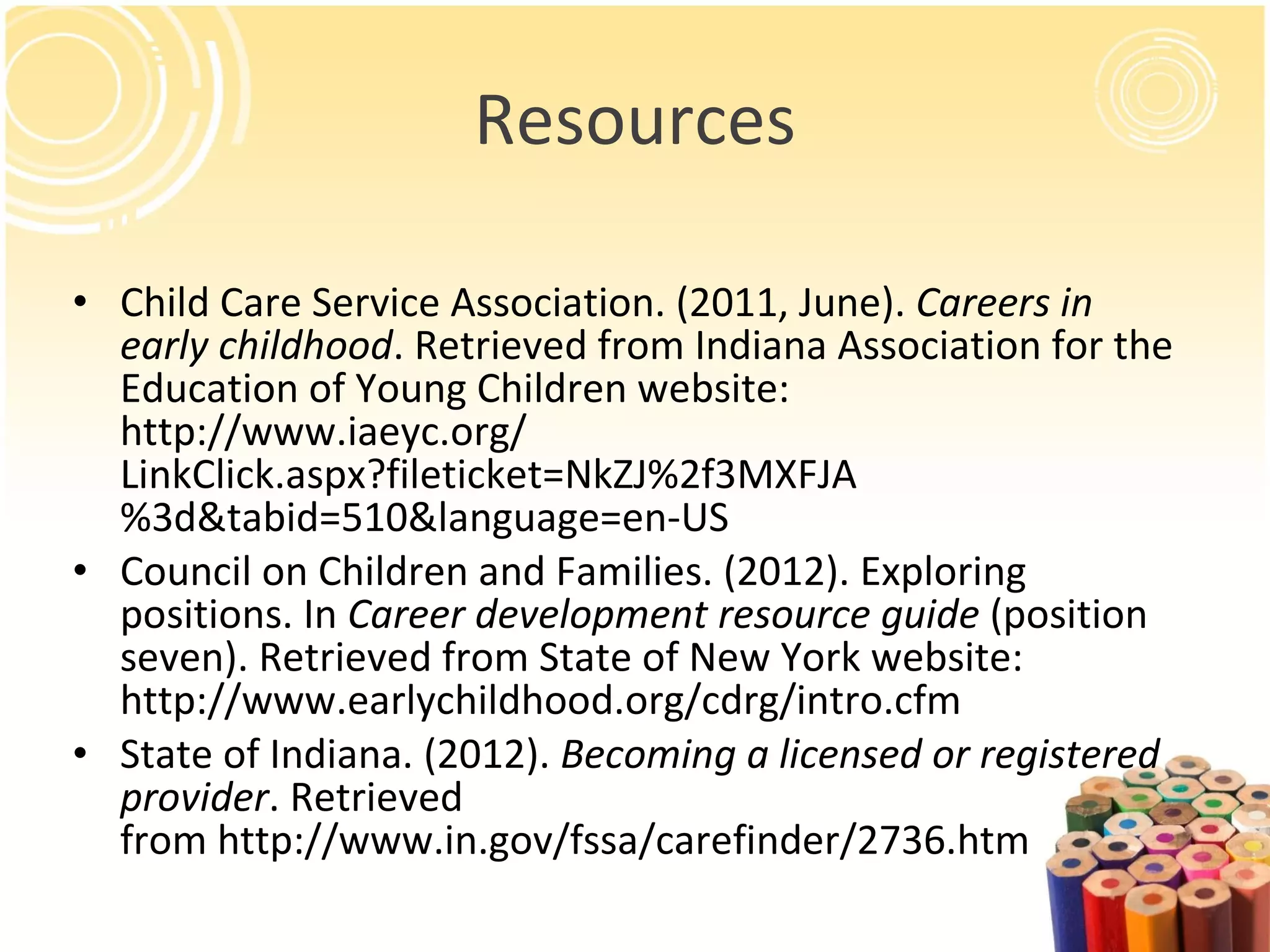 Early Childhood Career Opportunities | PPT