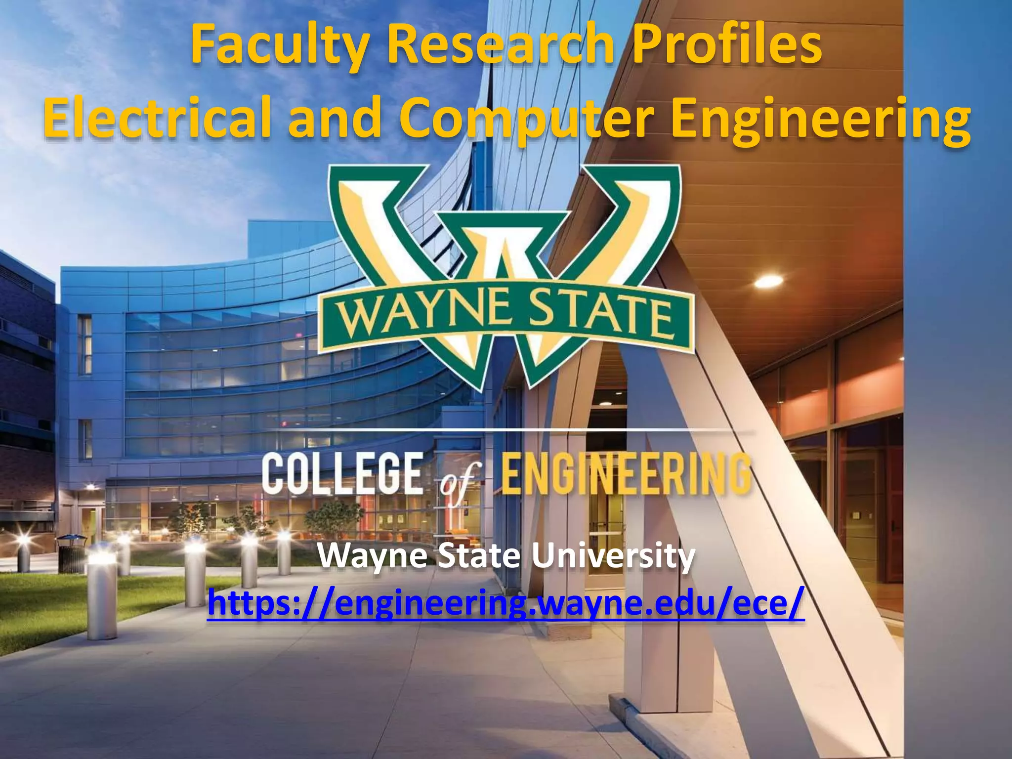 ECE department faculty research profile | PPTX
