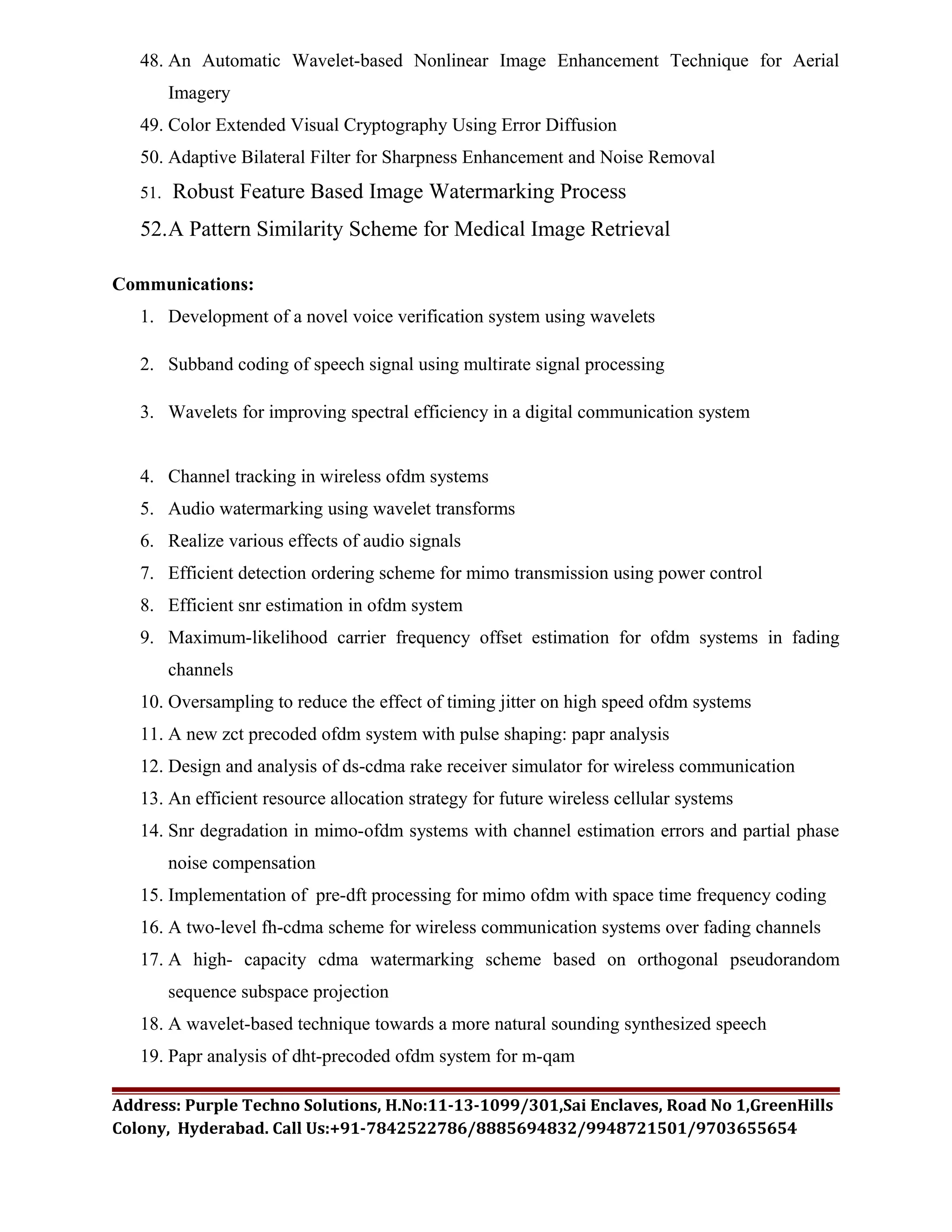 Ece Dsp Dip Main Project List Doc Photo Editing Software Computer Software And Applications