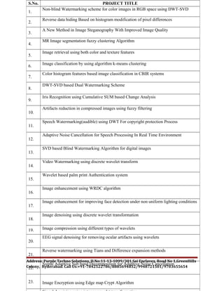 Ece dsp dip main project list | PDF