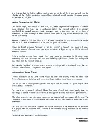 The World Of Arabic Music | DOCX