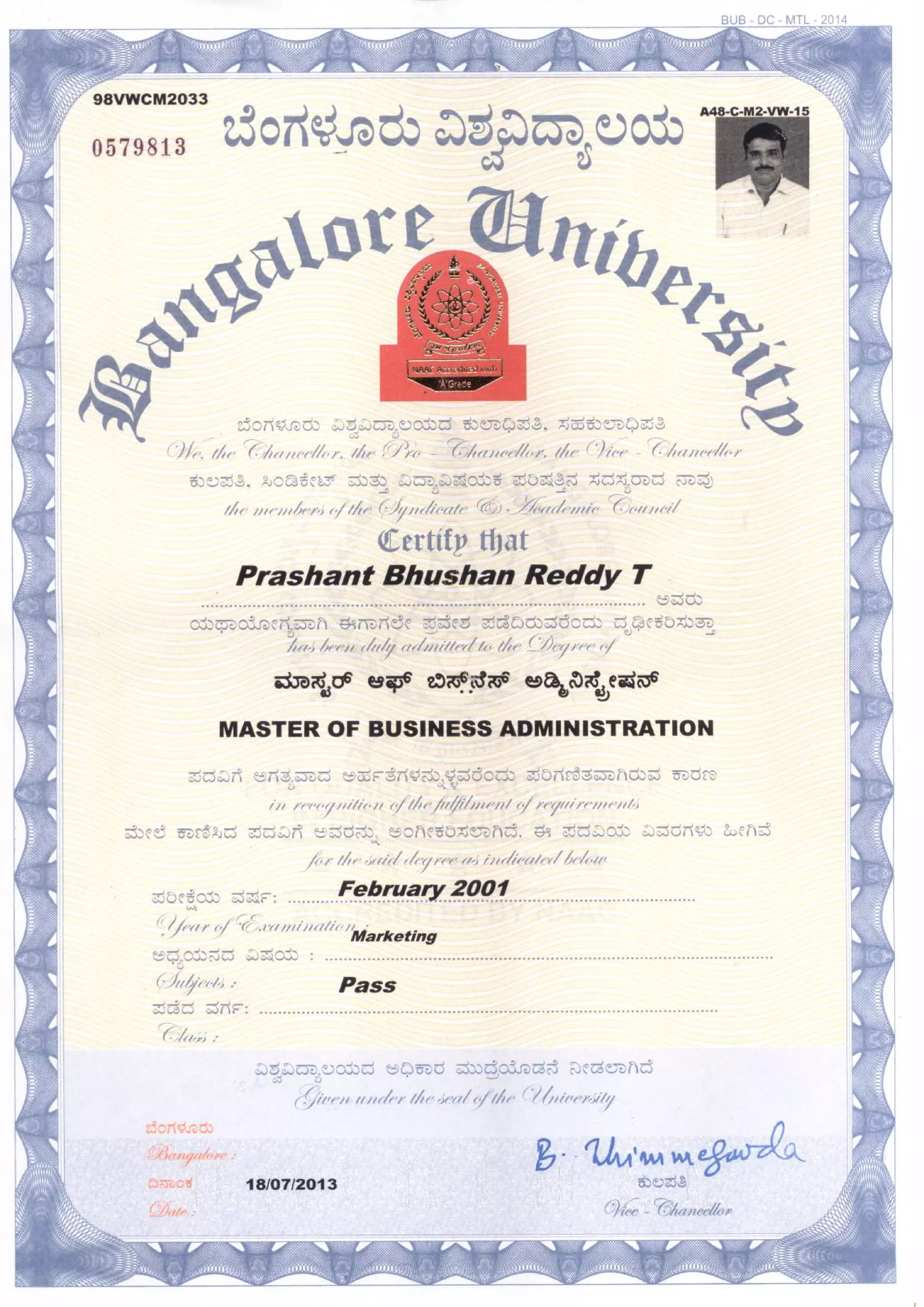 MBA Certificate | PDF