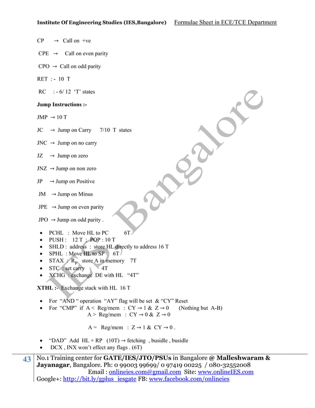 Ece formula sheet | PDF