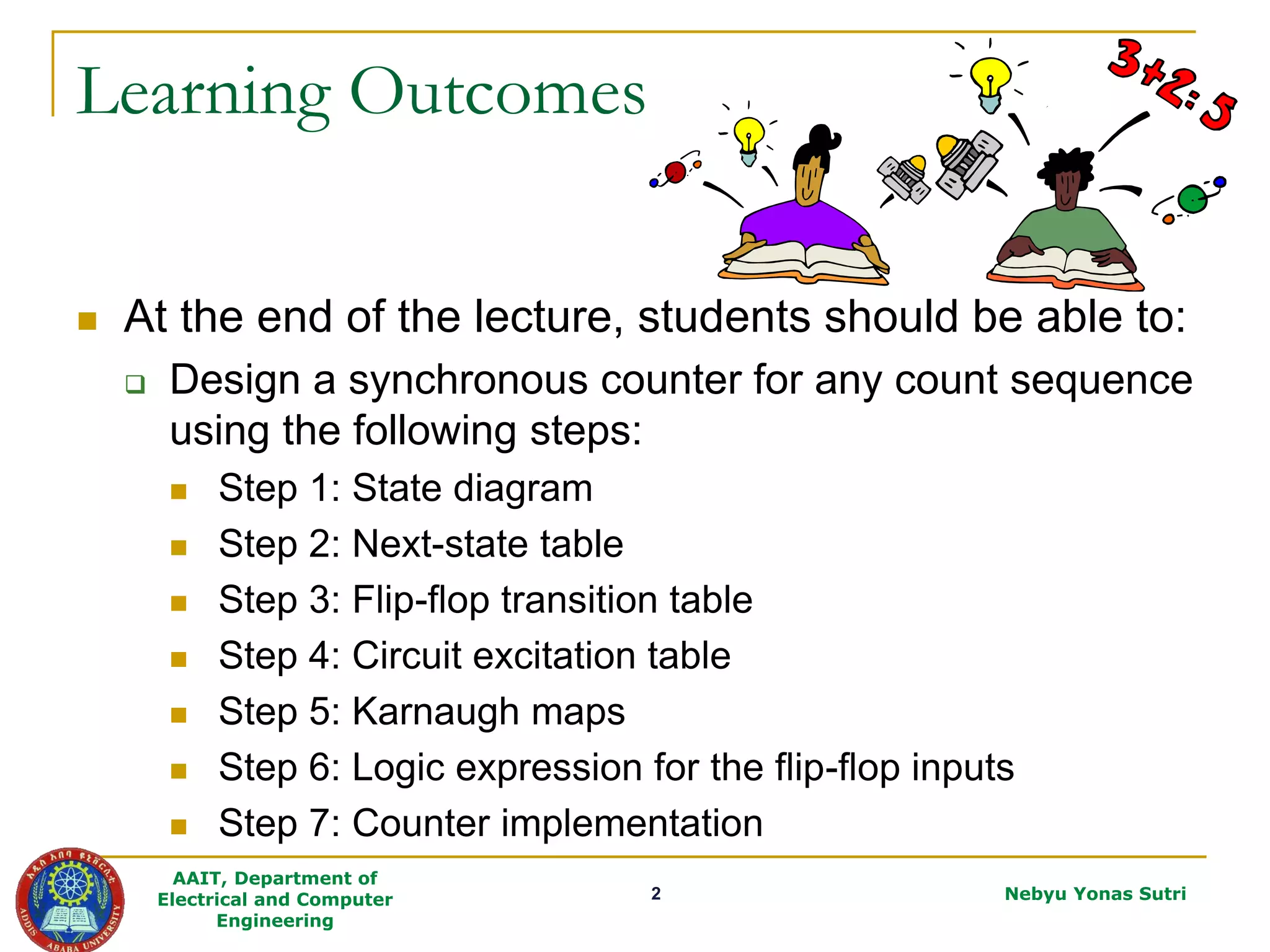Eceg 3201-dld-lec 12-synchronous_counter_design | PPT