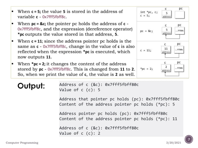 Computer programming course(c++ pointer)) | PPT