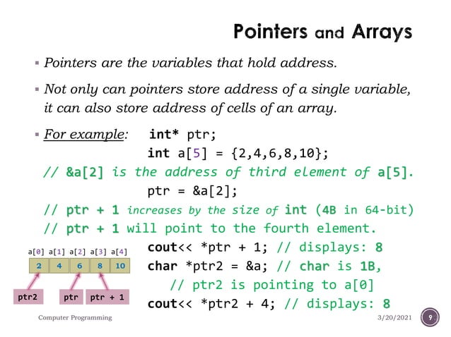 Computer programming course(c++ pointer)) | PPT