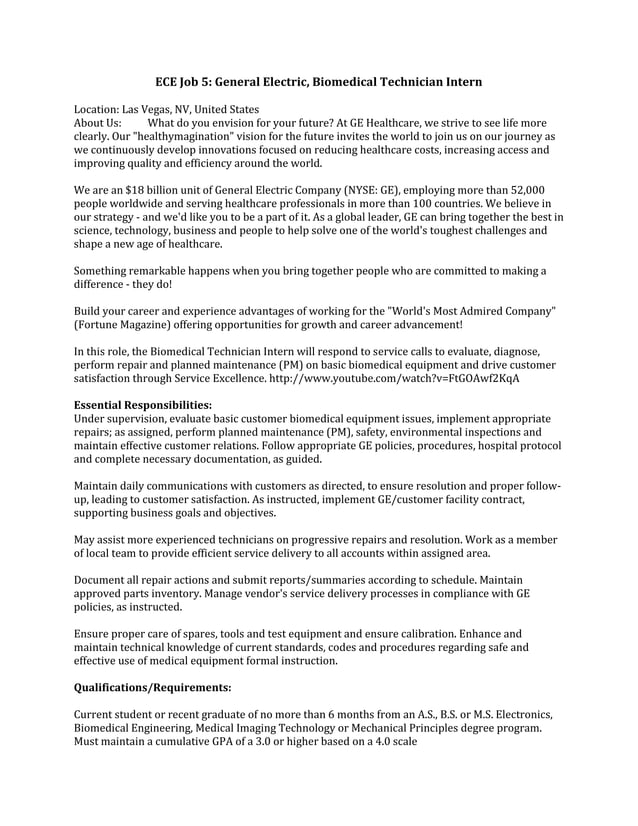 Ece job adsautumn2013 | PDF