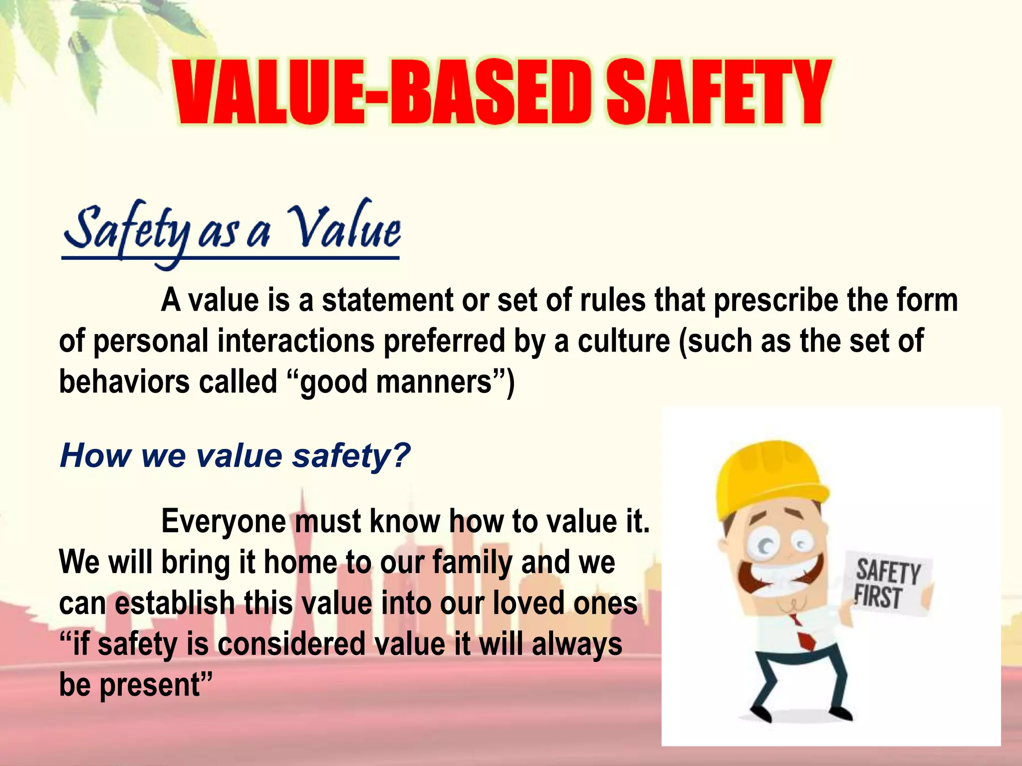 ece laws_Value-based and Off-the-job Safety report.pptx