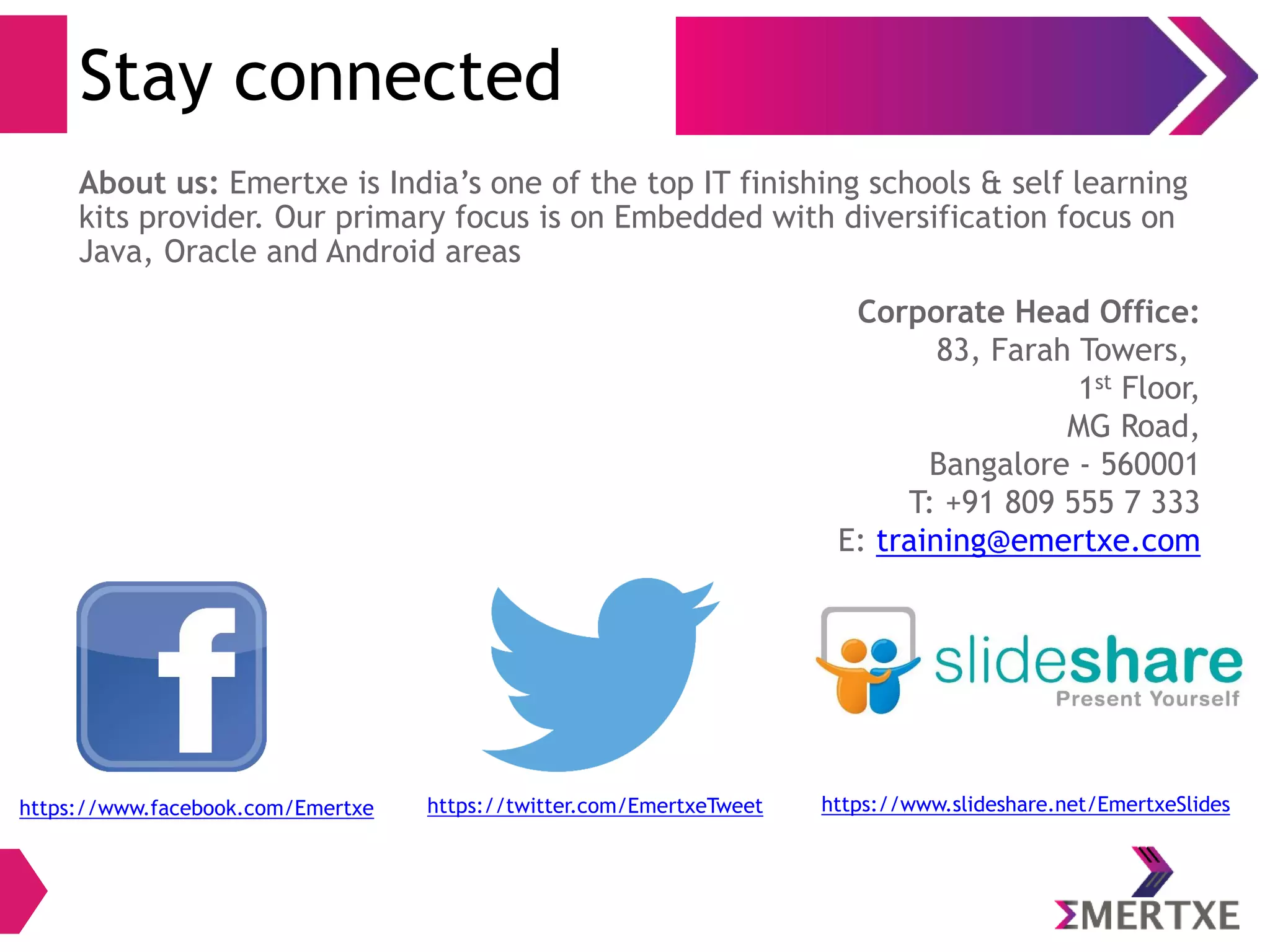 Emertxe Certified Embedded Professional (ECEP) : Induction | PDF